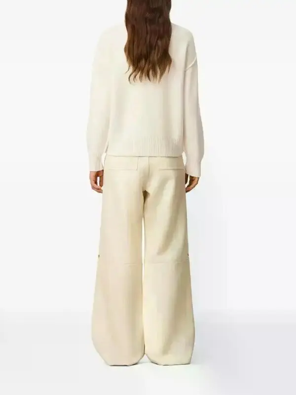 Ami De Coeur Crew Neck Wool Sweater - Neutrals