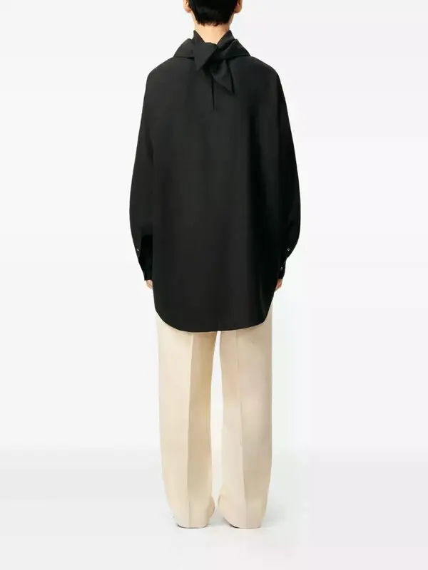 AMI Paris Bandana-collar Wool Blouse