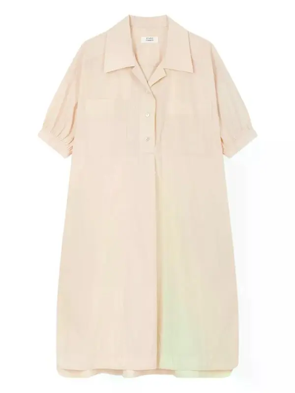 STUDIO TOMBOY Shirt-collar Puff-sleeve Dress