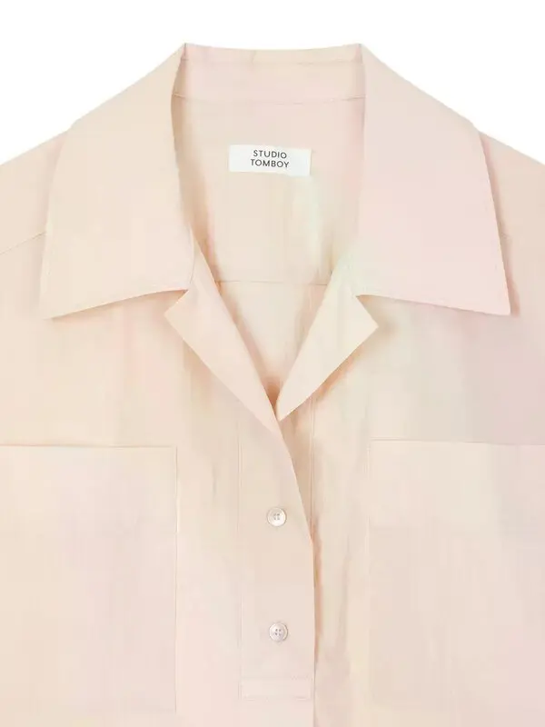STUDIO TOMBOY Shirt-collar Puff-sleeve Dress