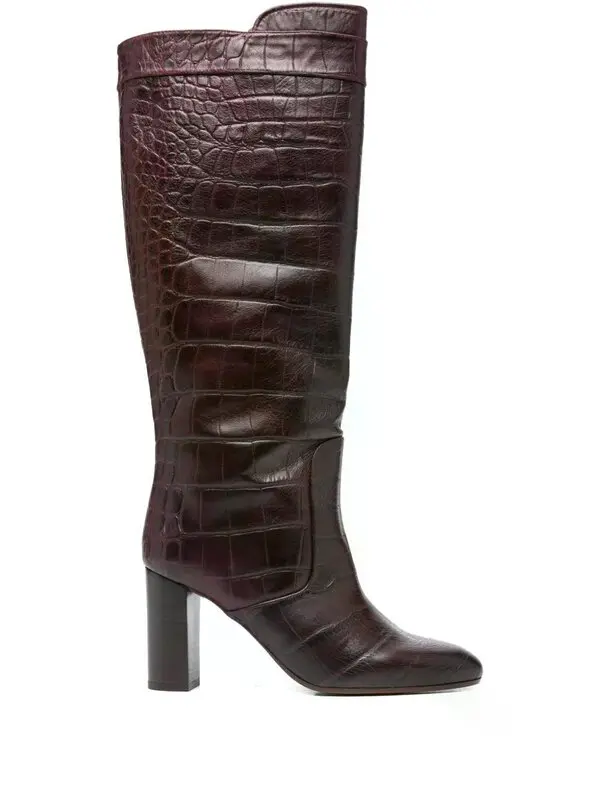 Chie Mihara 85mm Eybal Crocodile-effect Block-heel Boots