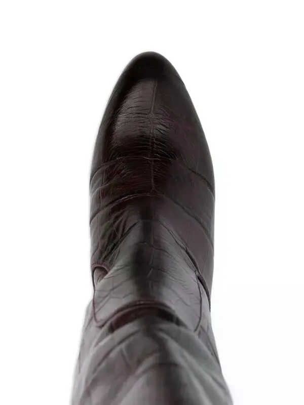 Chie Mihara 85mm Eybal Crocodile-effect Block-heel Boots