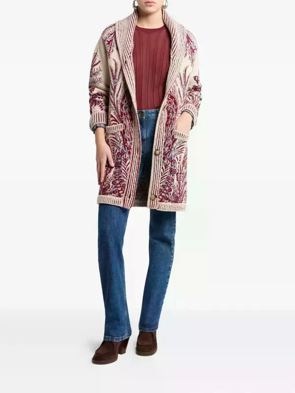Etro Ribbed-knit Sweater With Embroidered Detail