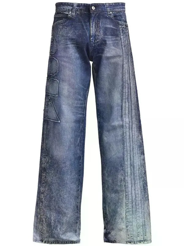 PDF Wide-leg Denim Jeans