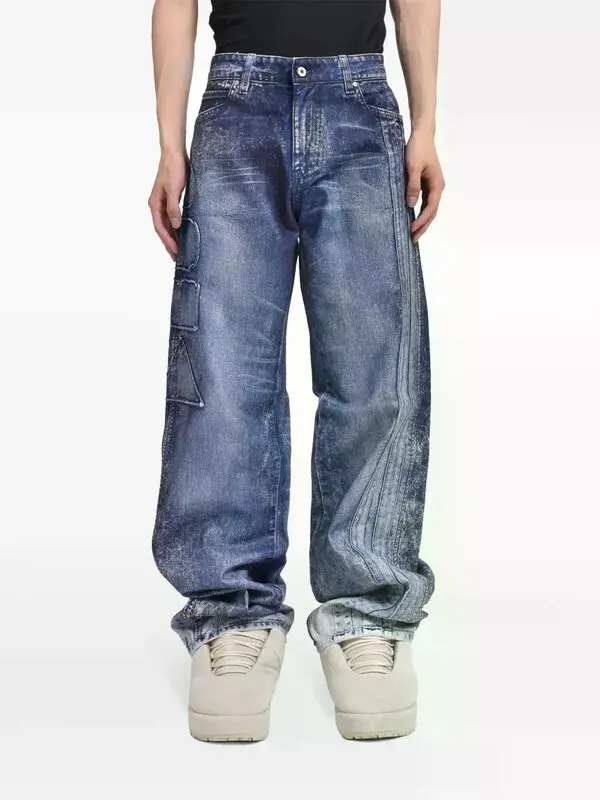 PDF Wide-leg Denim Jeans