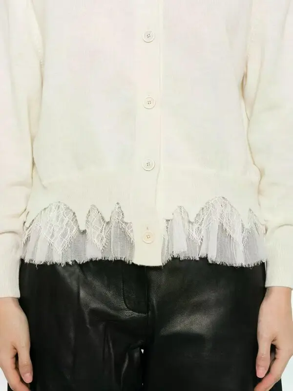 Alexander McQueen Lace-trimmed Cardigan