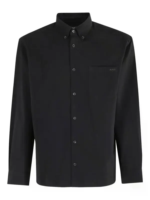 A.p.c. Cohan Button-down Pocket Shirt - Black