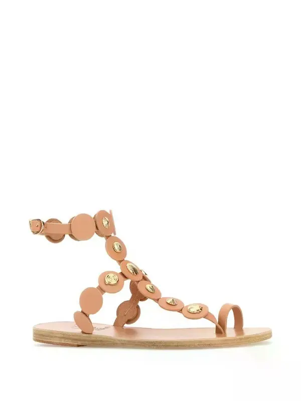 ANCIENT GREEK SANDALS Madison Leather Disc-embellished Sandals