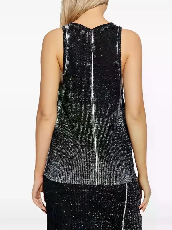 DIESEL® K-rick Embroidered-detail Linen Top - Black