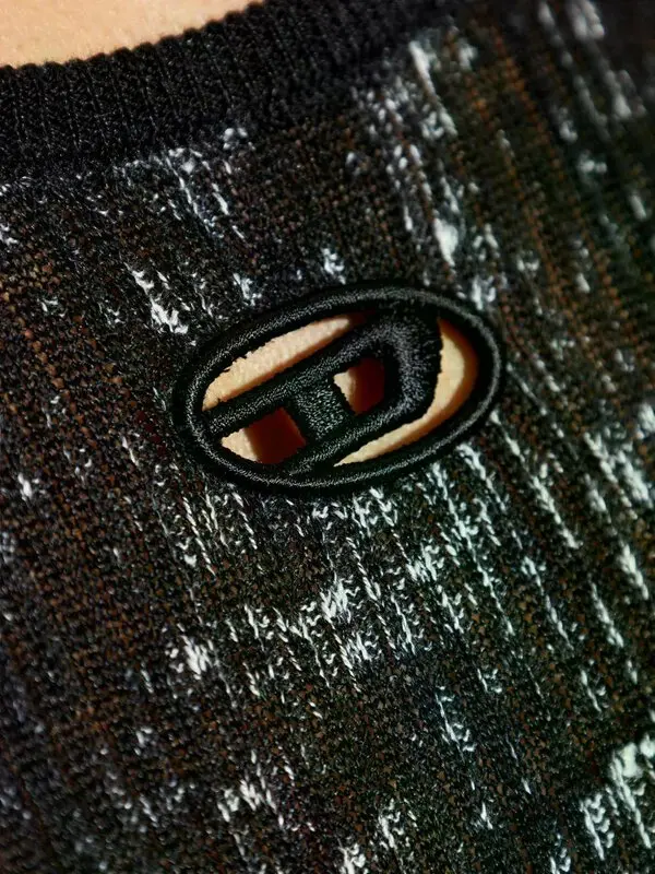 DIESEL® K-rick Embroidered-detail Linen Top - Black
