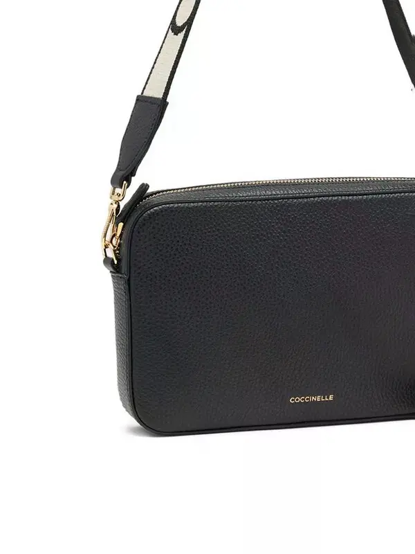 COCCINELLE Textured Zip-top Crossbody Bag - Black