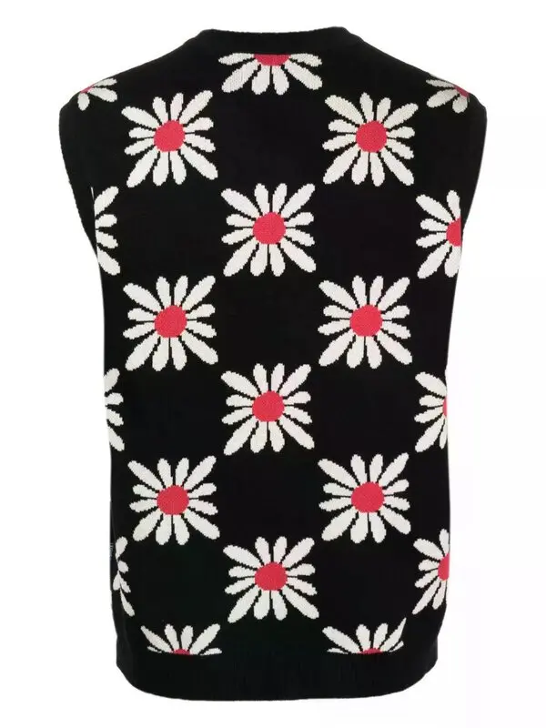AWAKE NY Floral-print Knitted Vest