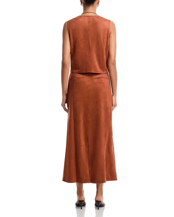 LOST + WANDER Faux Suede Maxi Skirt