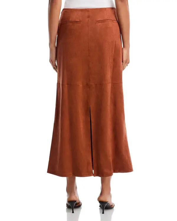 LOST + WANDER Faux Suede Maxi Skirt
