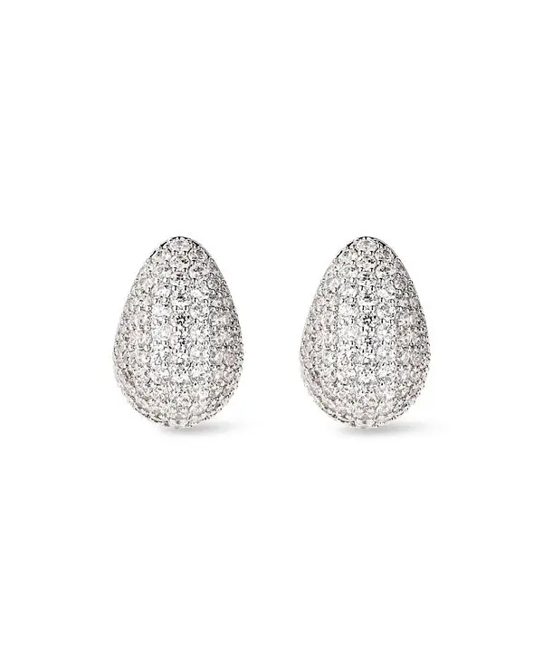 ANA LUISA Brass And Cubic Zirconia Adler Earrings - Silver