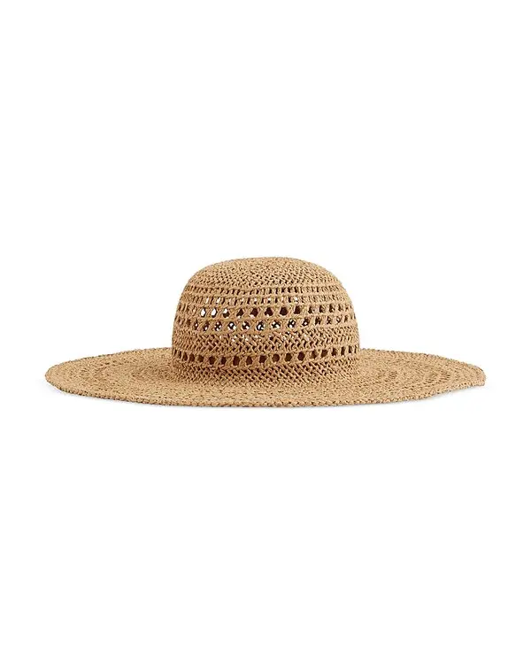 REISS Rosie Straw Hat - Natural
