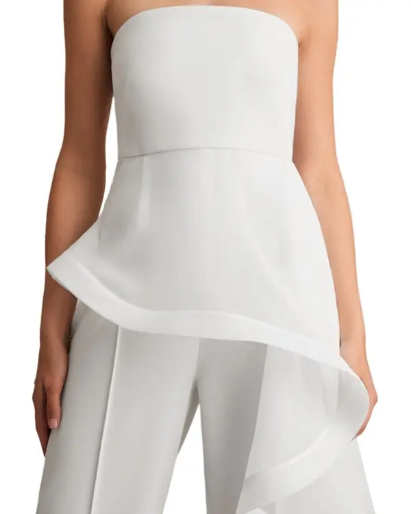 REISS Rhiannon Bandeau Jumpsuit With Draped Overlay