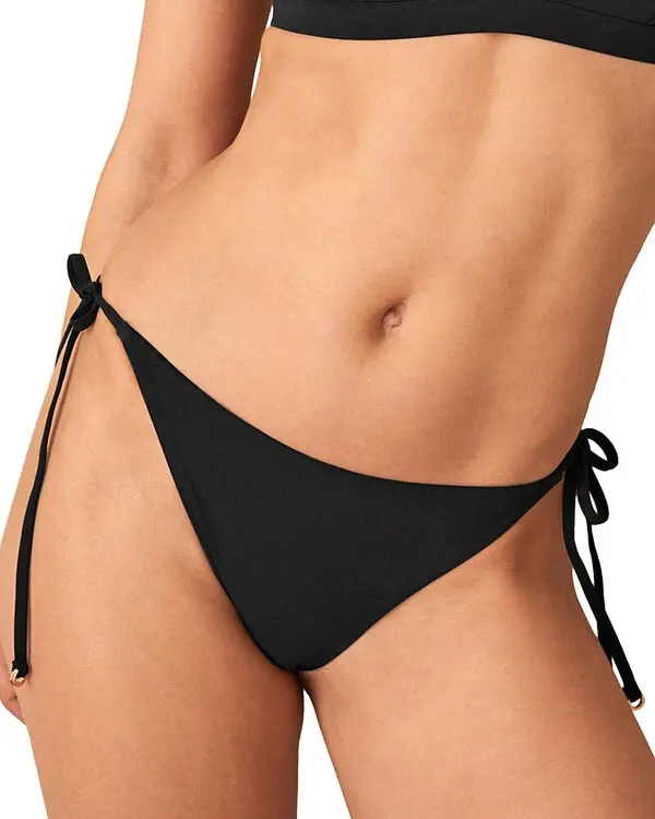 REISS Riah Tie Side Bikini Bottom - Black