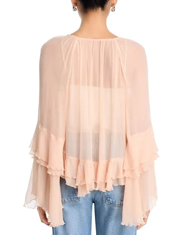 Astr The Label Margaery Ruffle Tiered Long Sleeve Top