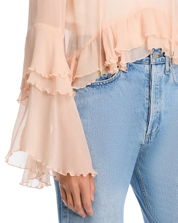 Astr The Label Margaery Ruffle Tiered Long Sleeve Top