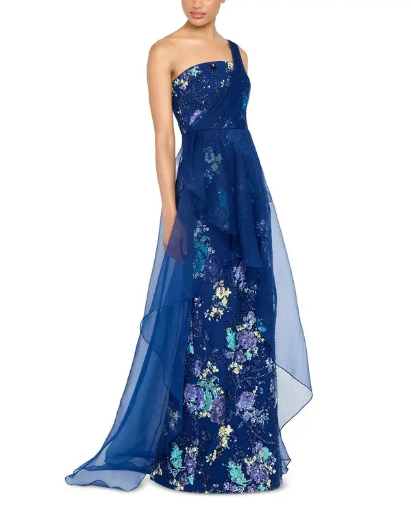 Theia Noemi One Shoulder Sequin Gown