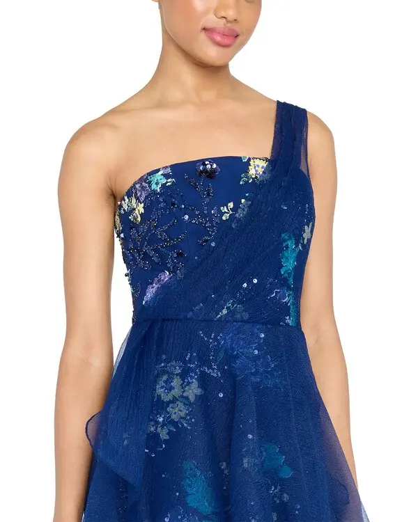 Theia Noemi One Shoulder Sequin Gown