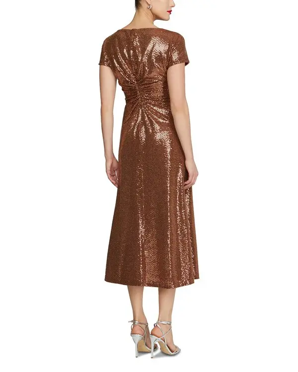 Halston Luce Disco Jersey Midi Dress