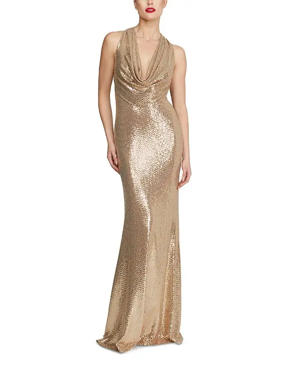 Halston Milana Disco Jersey Gown