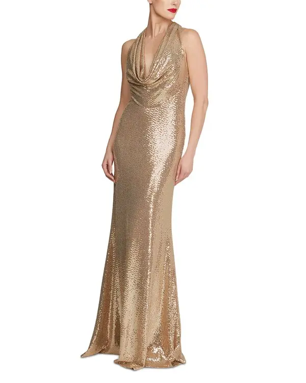 Halston Milana Disco Jersey Gown