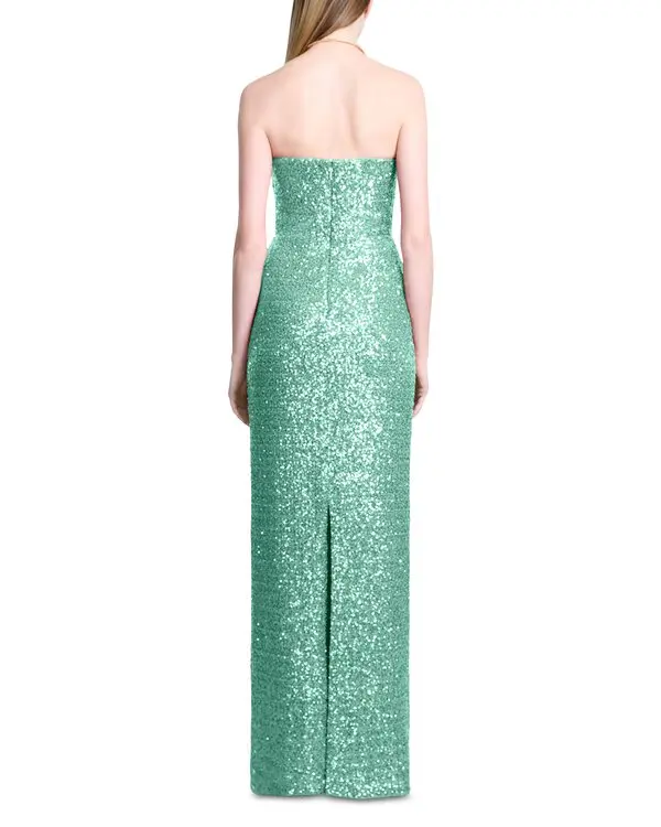 Bcbgmaxazria Plunging Neck Evening Gown - Mint