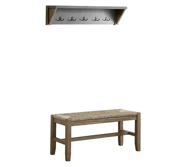 ALATERRE FURNITURE Newport 40' Entryway Coat Ho Ok And Shelf - One-color