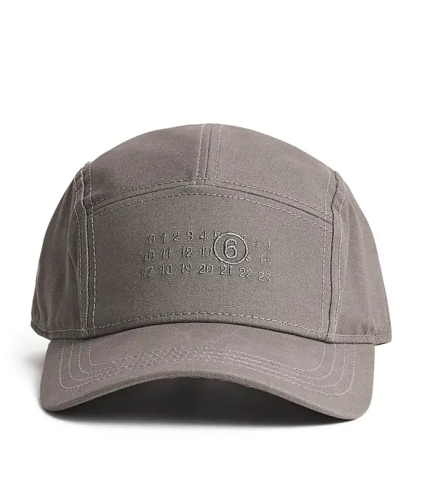 MAISON MARGIELA Cotton Cap With Numeric Logo - Grey