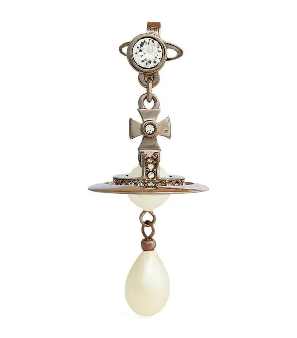 VIVIENNE WESTWOOD Orb Single Drop Earring - Silver