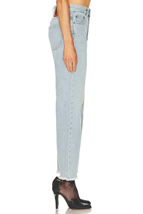 Valentino Garavani Frayed Hem Straight Leg Denim
