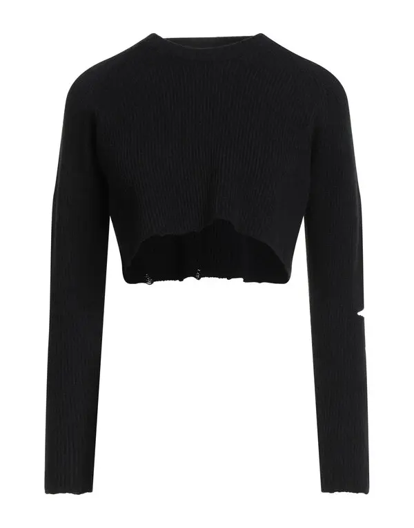 A PAPER KID Ribbed-knit Cropped Sweater