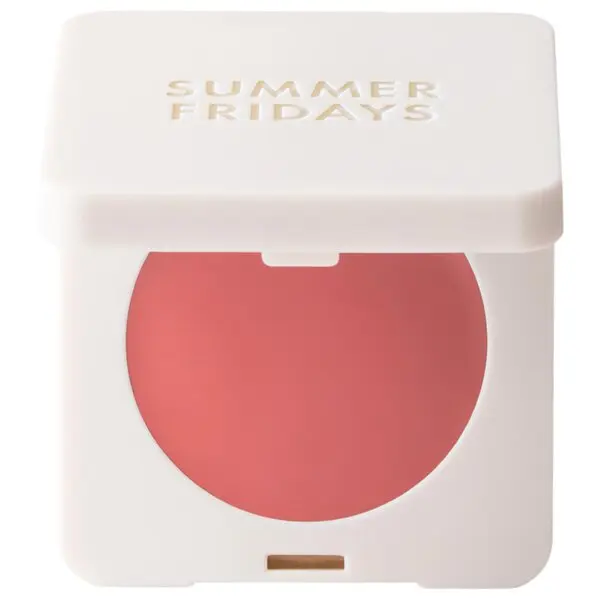 Summer Fridays Blush Butter Balm Hydrating Cream Blush With Peptides - Soft Strawberry - Neutral Pink