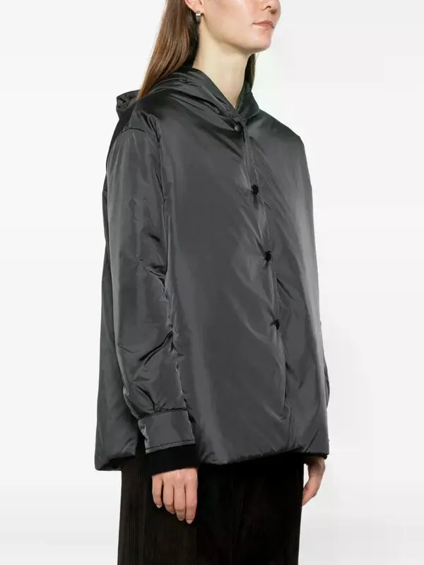 Aspesi Hooded Button-fastening Jacket - Grey