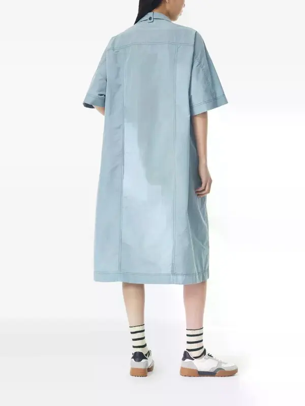 STUDIO TOMBOY Collared Shirt Dress With Tie Neck