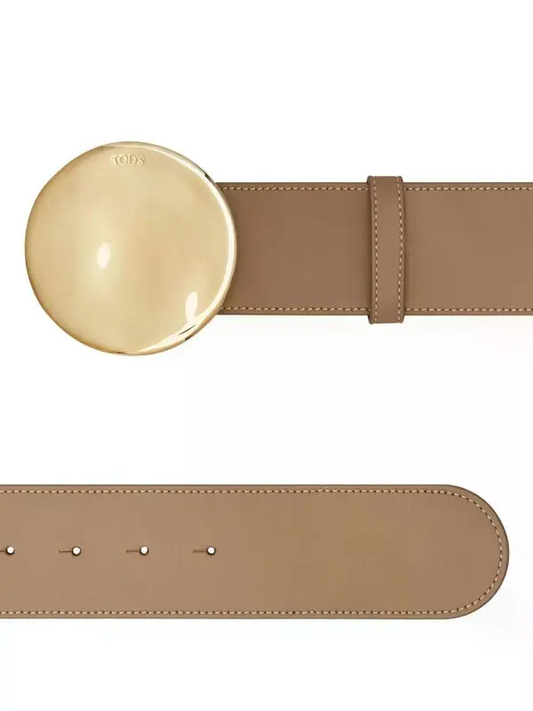 TOD'S Circular-buckle Leather Belt