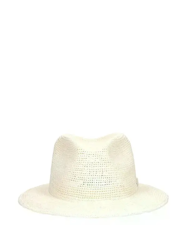 Borsalino Clochard Crochet Fedora - White
