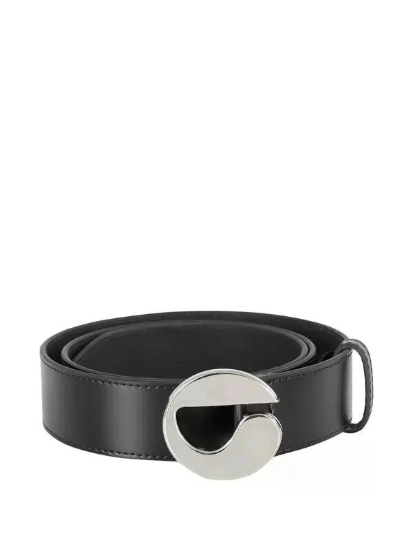 Coperni Logo-buckle Leather Belt - Black