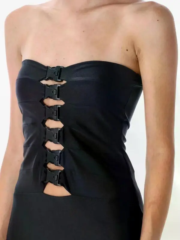 Coperni Buckle-detail Midi Dress - Black