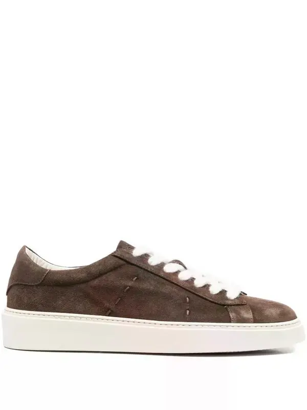 Eleventy Suede Low-top Sneakers - Brown