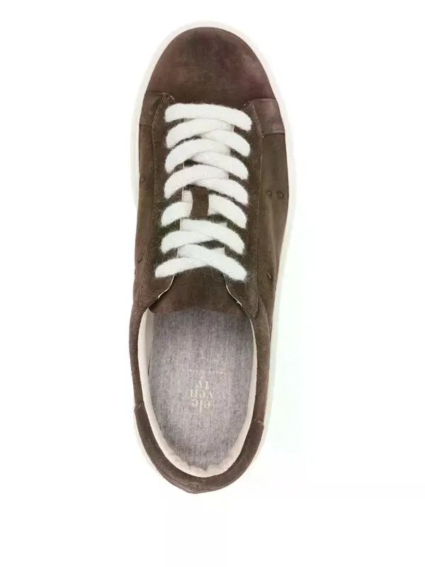 Eleventy Suede Low-top Sneakers - Brown