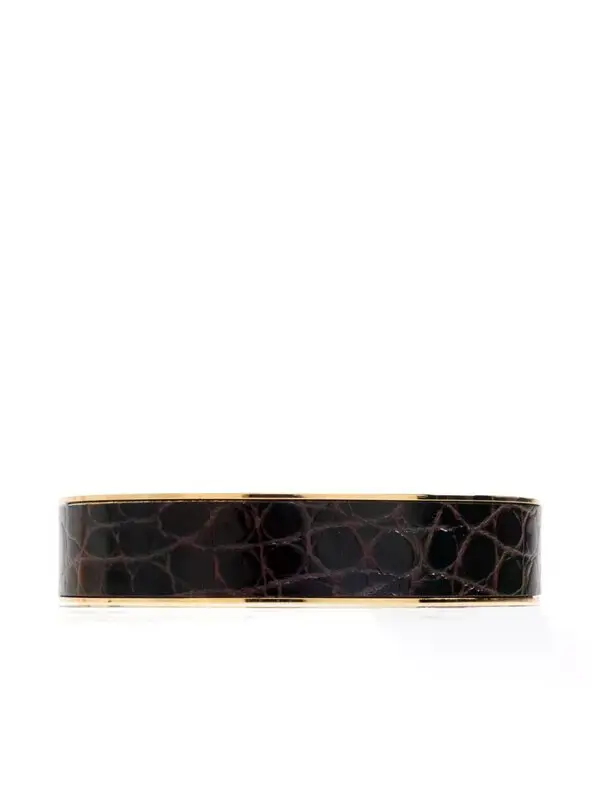 Dsquared2 Crocodile-effect Cuff Bracelet - Brown