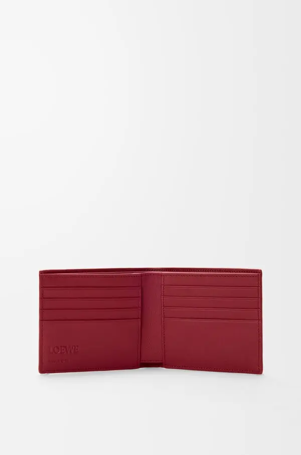 Loewe Bifold Wallet In Classic Leather Skin - Burnt Red