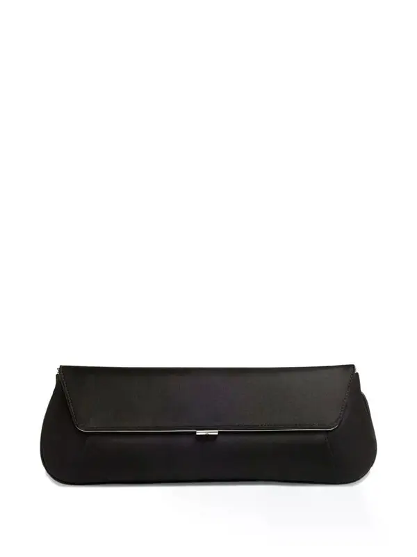 Amina Muaddi Metallic-trim Clutch Bag - Black