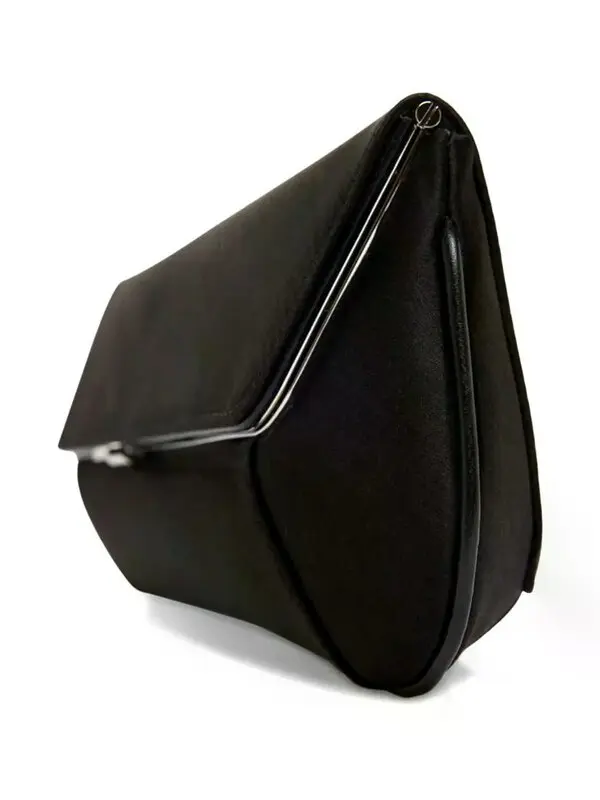 Amina Muaddi Metallic-trim Clutch Bag - Black