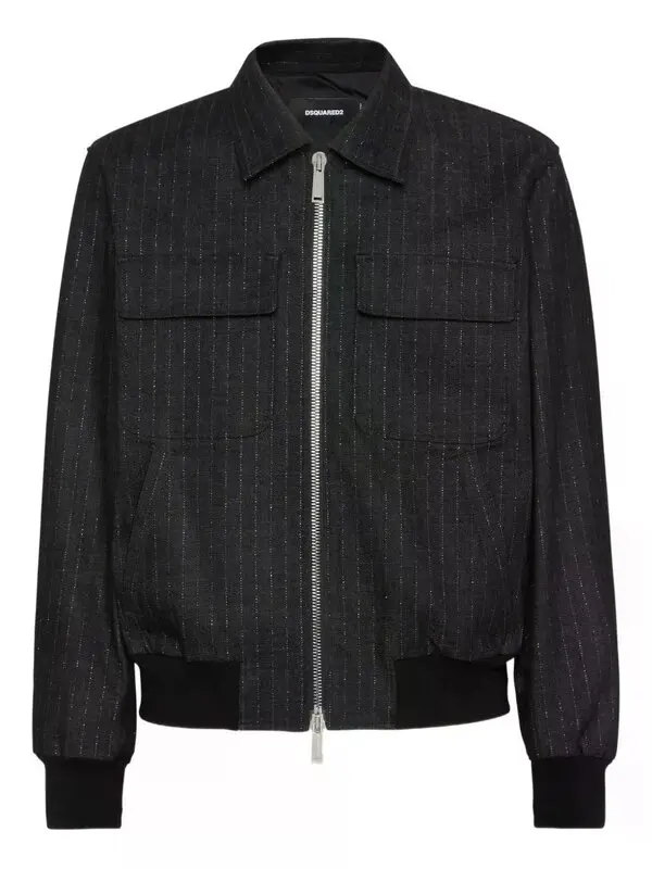 Dsquared2 Striped Bomber Jacket