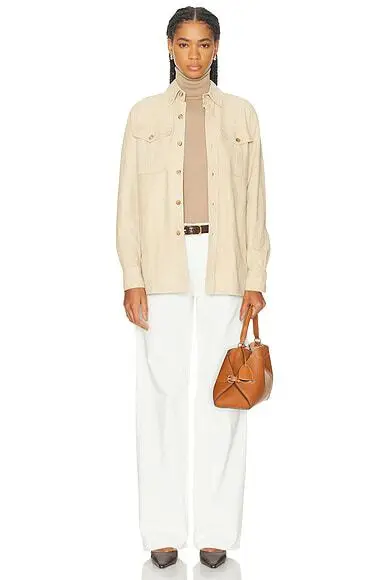 Ralph Lauren Landry Lamb-suede Shirt - Tan